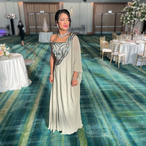 Gaurav Gupta | Dresses | Gaurav Gupta Sage Green Gown | Poshmark